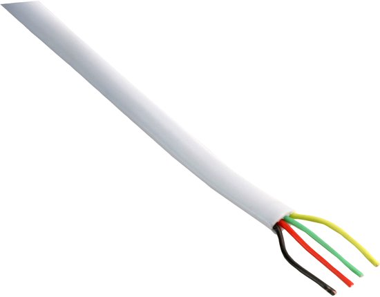 Q-Link telefoonkabel rond 4 x 0.5 mm 20 meter wit | bol