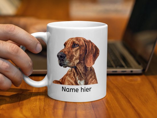 Redbone Coonhound Personalisable Mok met Hond Afbeelding, Unieke Hond ...