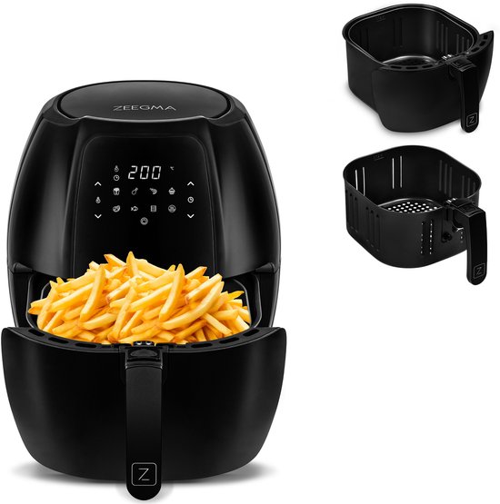 Zeegma KNAPPER GRAND Airfryer XXL - Heteluchtfriteuse 1800 W - 9 programma’s - 6L | bol