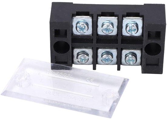 Dual Row Terminal Block Easy Wiring 600V 25A 4-delig Draadbarrièreblok ...
