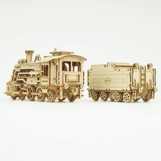 3D puzzel stoomlocomotief houten modelbouw – Creatief bouwpakket voor ...