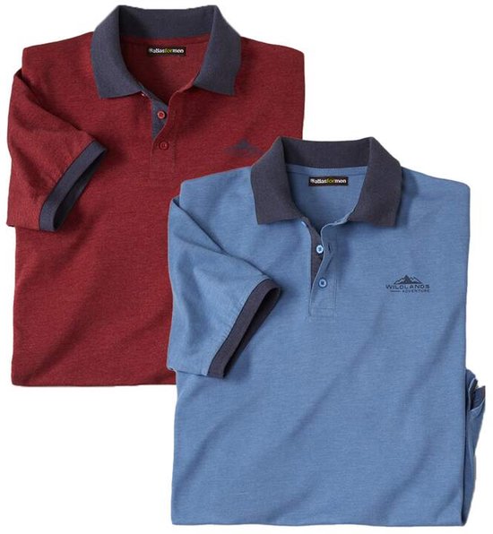 Atlas for Men - Set van 2 Wildland poloshirts - Heren - Verkrijgbaar in ...