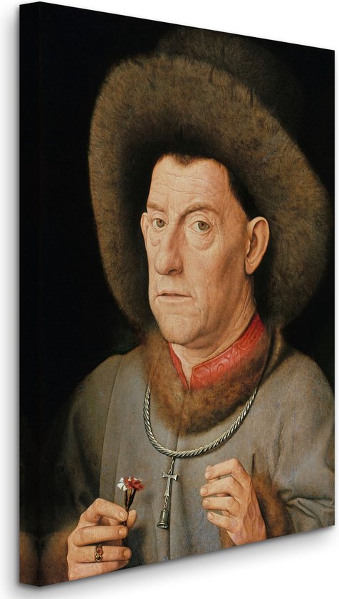 Follower of Jan van Eyck - Portrait of a Man with Carnation - Portret ...