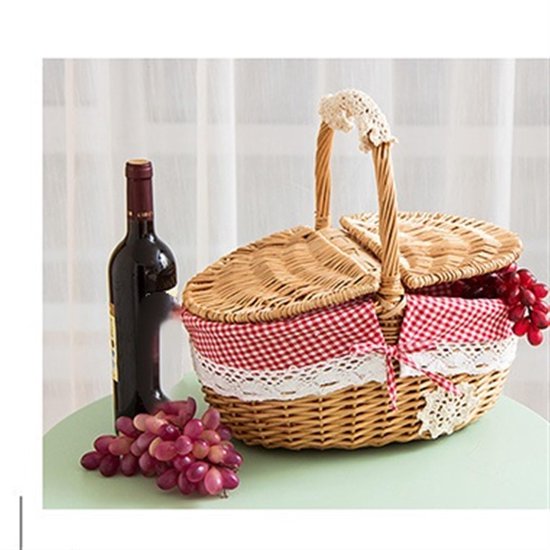 MRTURK Picknickmand Handmade Picnic Basket With Handle, Fruit Products ...