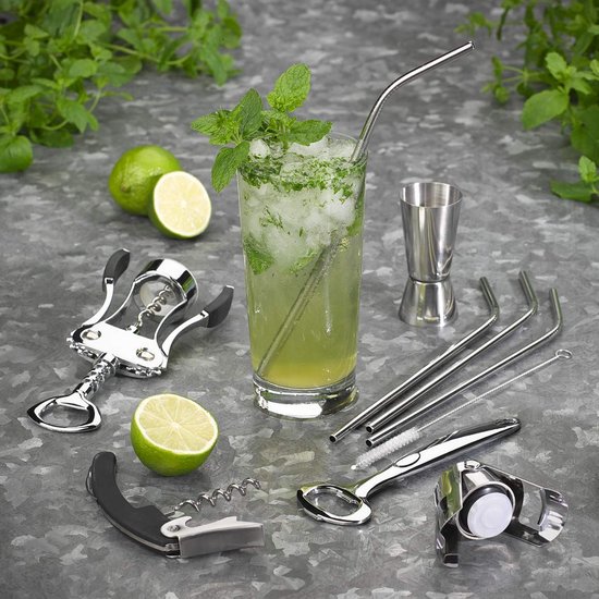 Tala Barware Traditionele flesopener, gemaakt van geborsteld staal voor ...