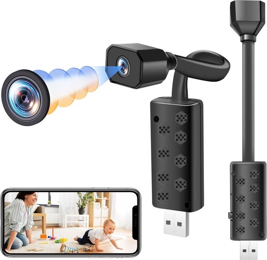 Spy Camera - Bewakingscamera Verborgen Camera Mini WiFi HD 1080P USB ...