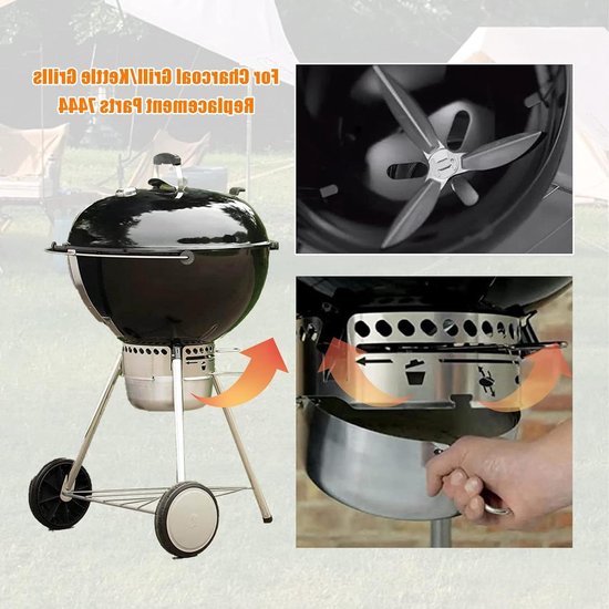 Set Weber 7444 22-1/2-Inch Grills One Touch Reinigingssysteem Kit ...