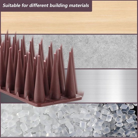 Pack of 10 plastic pigeon defense spikes scarecrow bird repellent 4.3 m ...