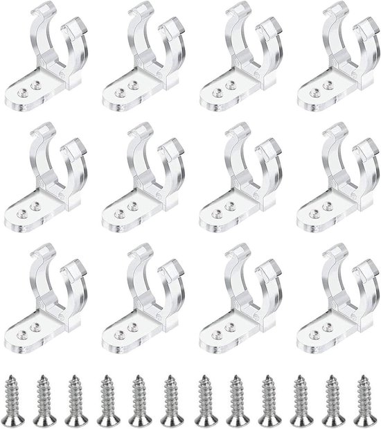 Bevestigingsclips voor LED-lichtslang - 50 stuks, transparant, binnen ...