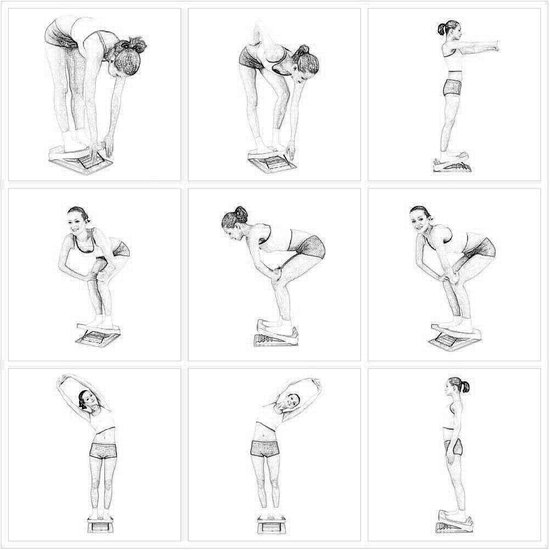 Schuine plank, kuitrek, enkel- en voethellingsplank voor het rekken van ...