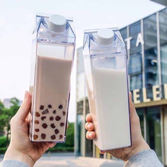 6 stuks plastic melkbox 500 ml herbruikbare melkpak sapfles voor sport ...