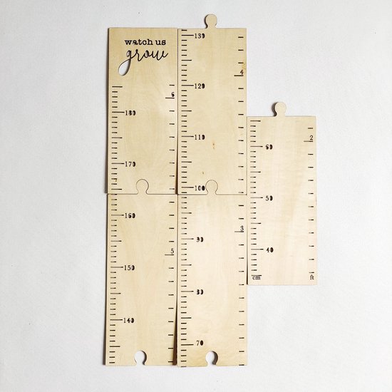 Groeimeter | Lengte Meter 35 tot 185 cm | Hout | Kinderkamer | bol
