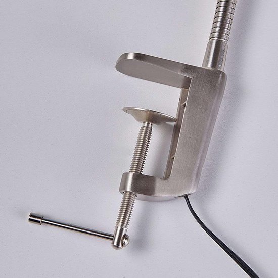Lindby - Klemlamp - 1licht - H: 53 cm - alu / grijs / zink - Inclusief ...