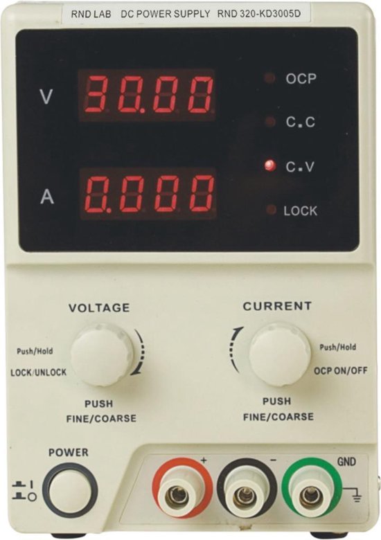RND Lab RND320-KD3005D Laboratoriumvoeding 1 Ch. 0...30 Vdc 5 A | bol.com