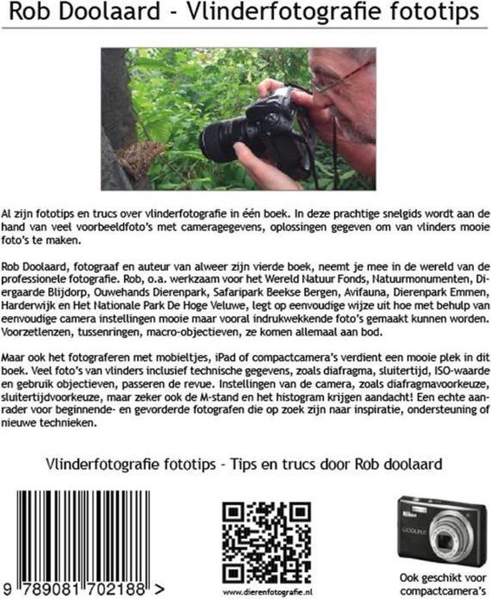 Vlinderfotografie | 9789081702188 | Rob Doolaard | Boeken | bol.com