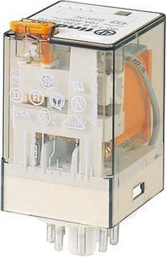 Finder Industrieel Relais 230V AC 10A Dubbele CO Contact - 60.12.8.230 ...