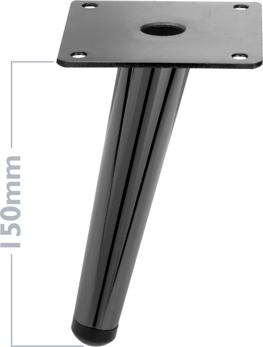 PrimeMatik - Set van 4 meubelpoten met conische vorm en ...