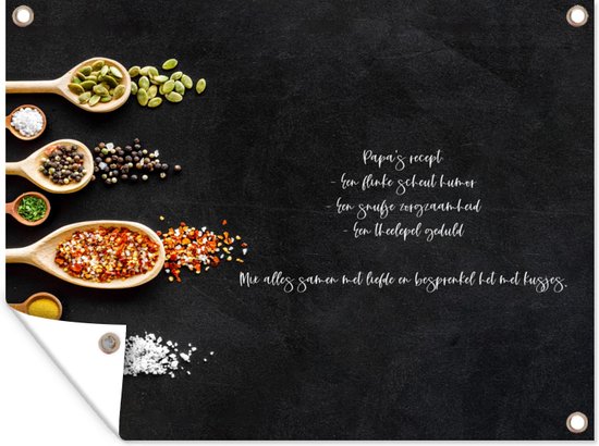 Tuin decoratie Spreuken - Papa's Recept - Papa - Quotes - Koken - 40x30 ...