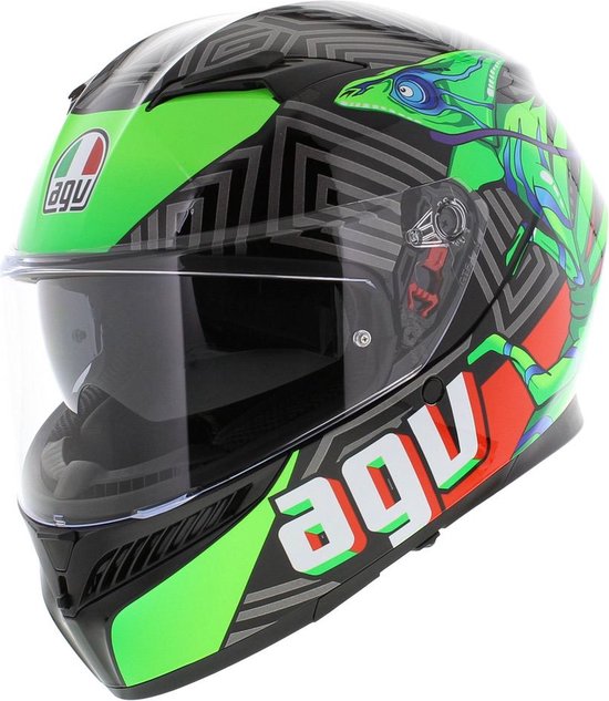 Agv K3 E2206 Mplk Kamaleon Zwart Rood Groen 013 Integraalhelm XXL | bol.com