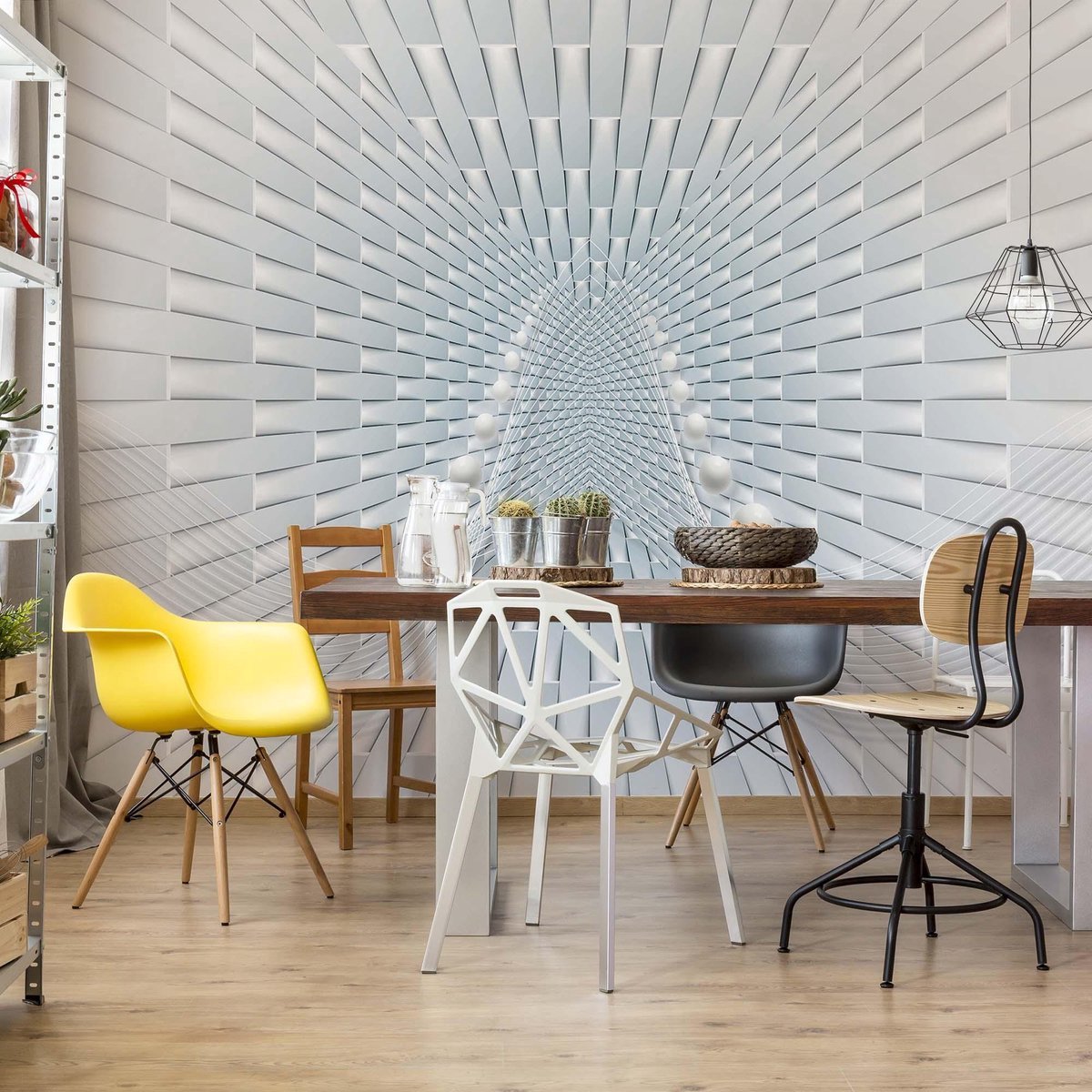 Fotobehang - Vlies Behang - 3D Patroon - Grafisch - 368 x 254 cm | bol.com