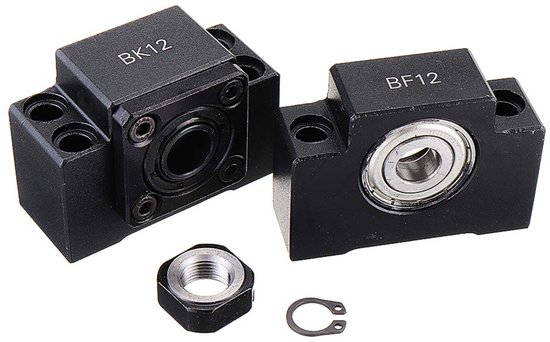 RanDal Ball Screw End Supports, BK12/BF12, Carbon Steel, 12mm ID, 34mm ...