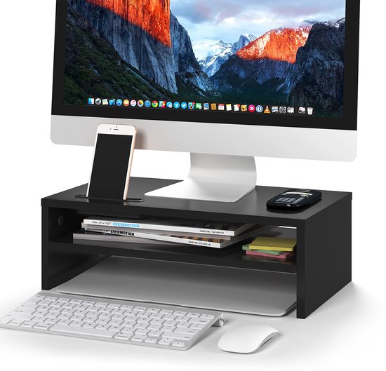 YONO Monitor Standaard - Beeldscherm Verhoger met Telefoon Houder ...