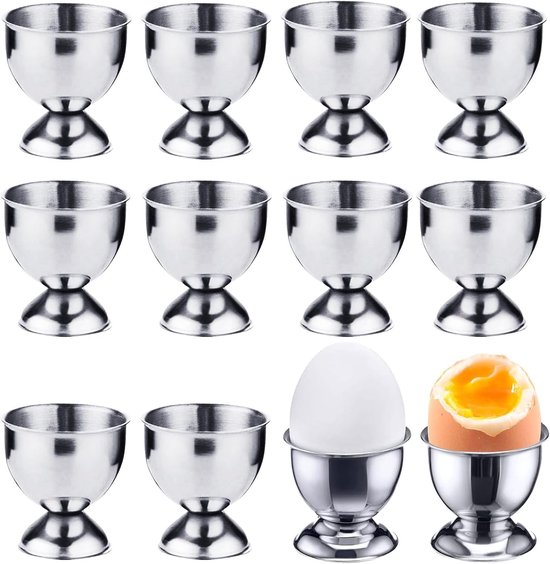 Egg Cups - RVS - 12 Stuks - Eierdopjes Set - Grappige Eierdopjes ...