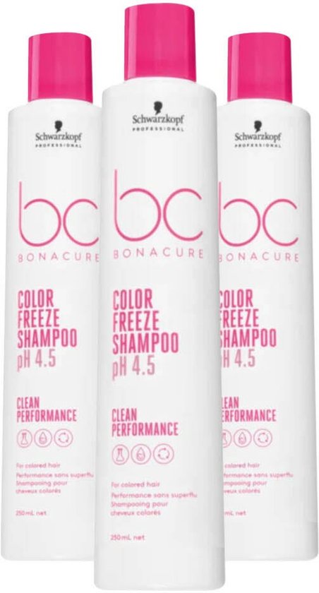 Schwarzkopf Professional Bonacure Color Freeze Shampoo - 3 x 250 ml ...