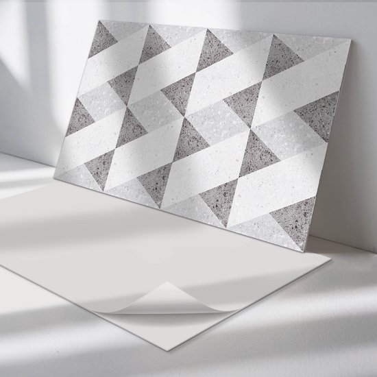 Wallfluent Vinyl Tegels - Geometrie in Contrasten Vinyl Wandtegels - 60 ...