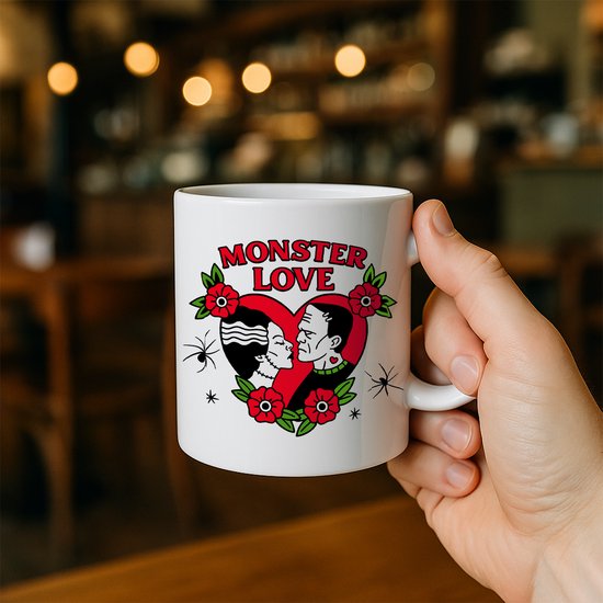 Monster Love Mok 330ml – Grappige Gotische Koffiebeker, Perfect ...