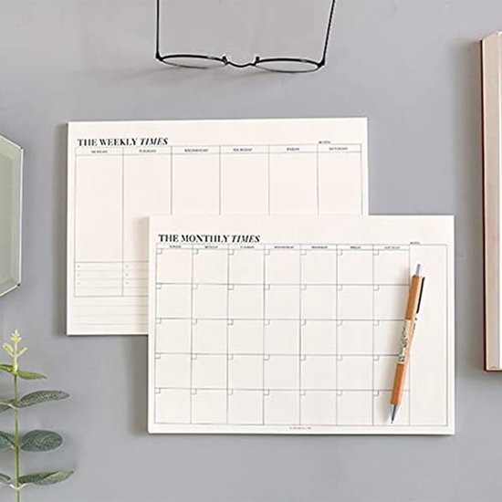 Maandplanblok voor Notities en Organisatie - Wekelijkse en Maandelijkse ...