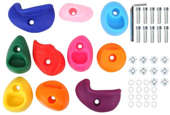 10 prises d'escalade multicolores Rock grands Rock et murs d'escalade ...