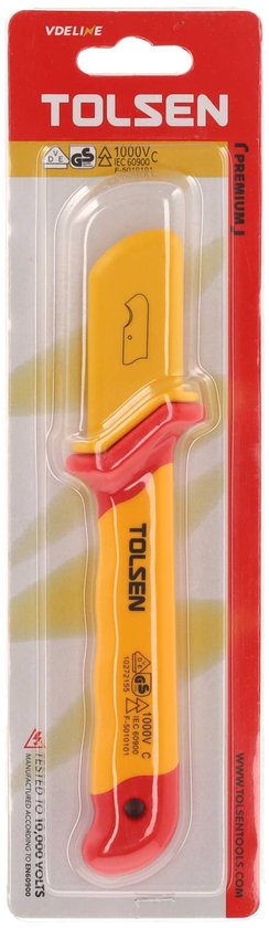 VDE Line Injectie-Geïsoleerd Kabelmes met Semicirkel-Lemmet 28×155 mm | bol