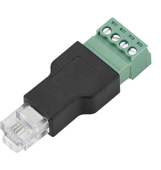 Vbestlife RJ11 6P4C 4 Pin Plug RJ11 Screw Connector, RJ11 Screw Socket ...