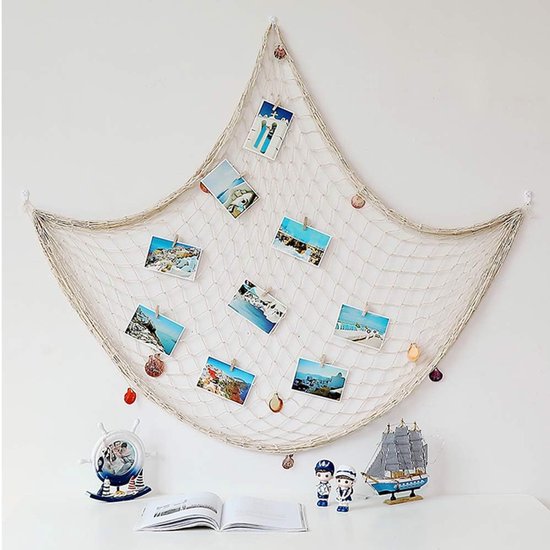 Decoratief Visnet voor Nautische Decoratie - Strand Thema Feest | bol