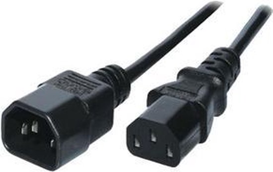 shiverpeaks 5.0m C13 - C14 5m C14 stekker C13 stekker Zwart ...