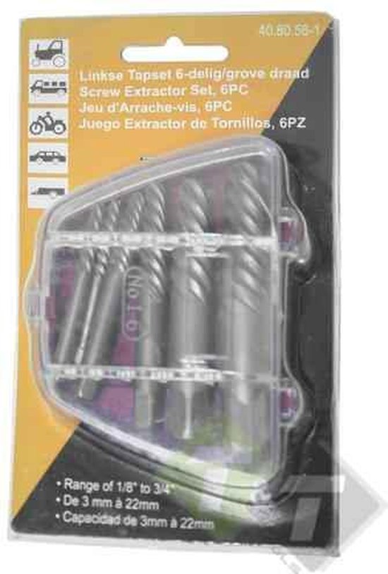 Linkse tapset grof, 6 delig, 3 tot 6mm, 6 tot 8mm, 8 tot 11mm, 11 tot ...