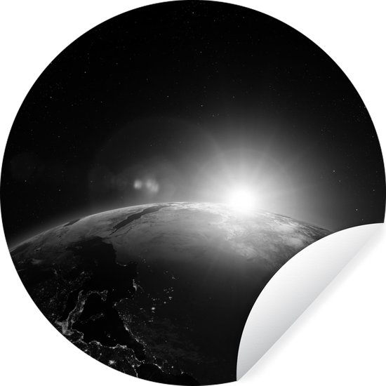 WallCircle - Muurstickers - Behangcirkel - Aarde - Zon - Ruimte - ⌀ 140 ...