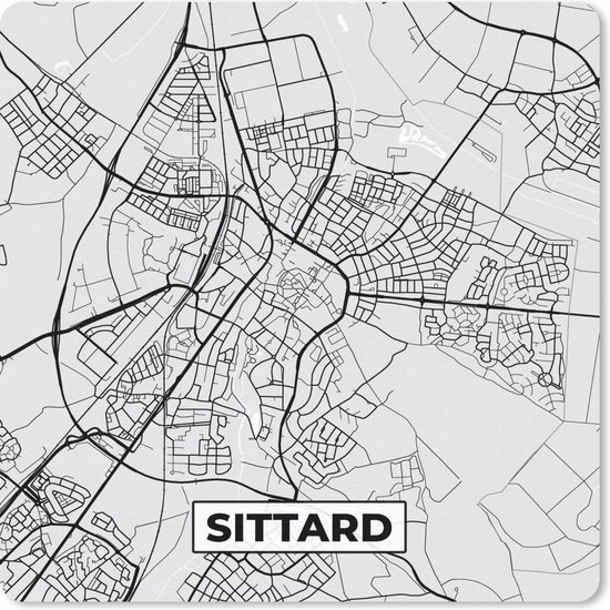 Stadskaart - Sittard - Grijs - Wit - Plattegrond | bol.com
