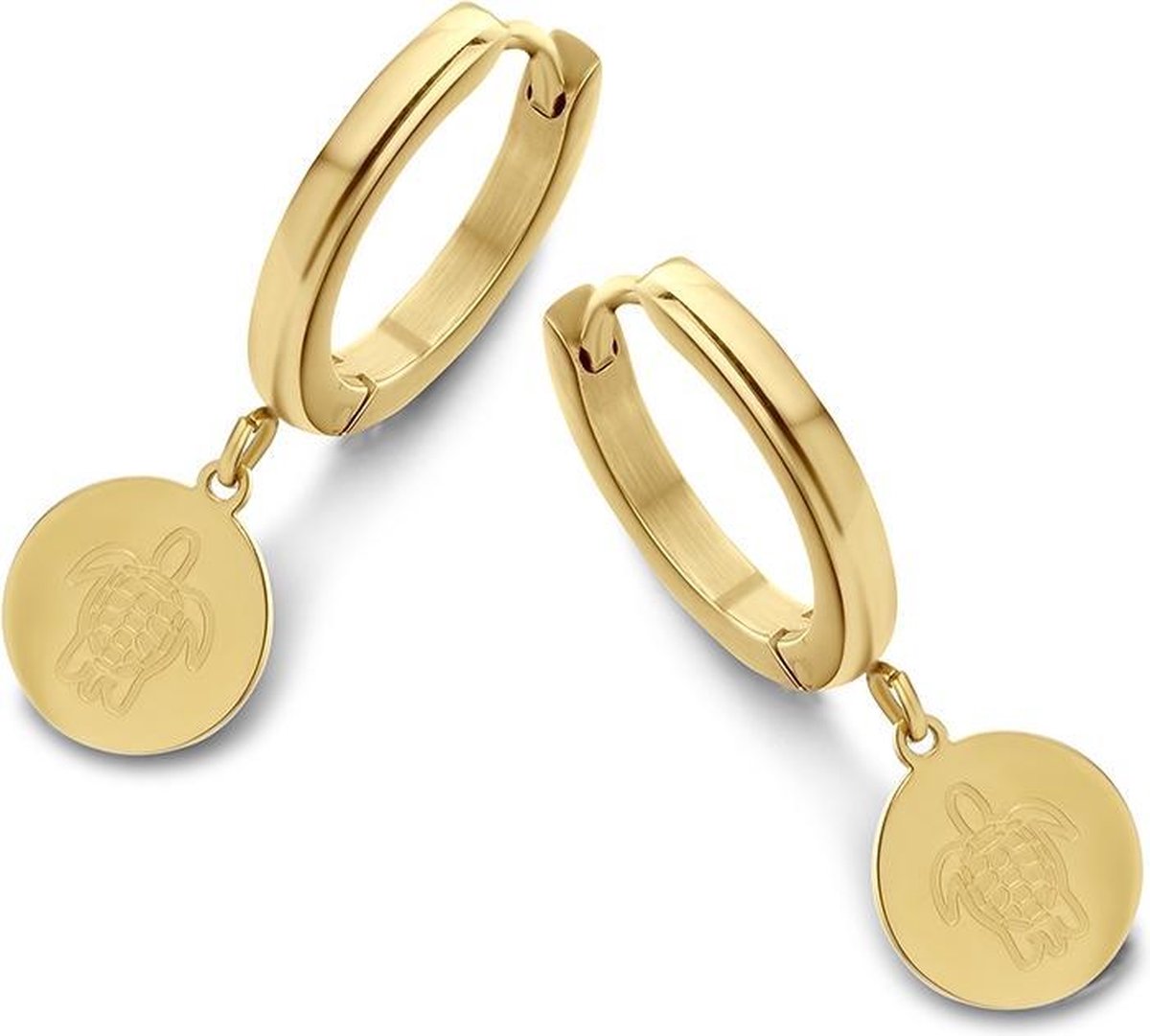 CO88 Collection Sense 8CE 70084 Stalen Oorringen - 16 mm - Schildpad ...