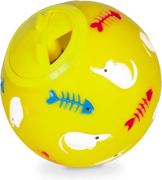 Nobby Cat Treat Ball - Geel - Ø 7,5 cm | bol
