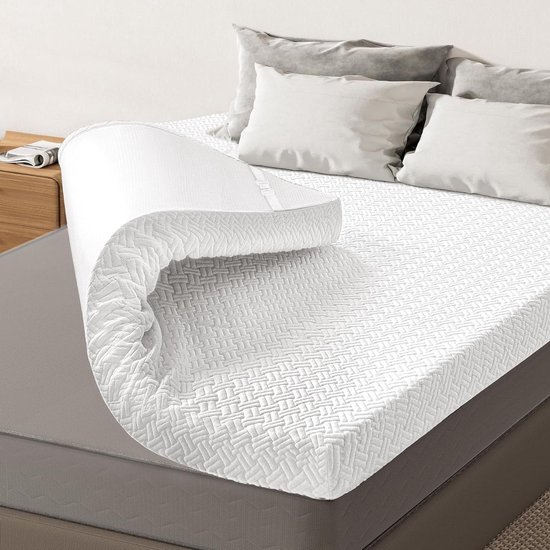 Topper 140 x 200 cm 75 cm hoogte traagschuim matras - H3 en H2 -... | bol