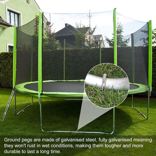 Heavy Duty Metal Garden Trampoline Pegs - Galvanized Steel Ground ...