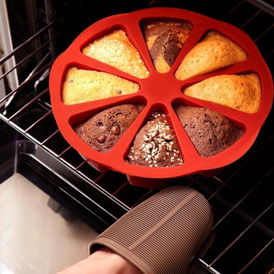 Siliconen bakvorm voor quiche en scone - 8 holtes driehoek taartschijf ...