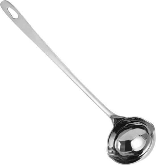 Lange Handgreep RVS Opscheplepel met Gietuitloop voor Soepen en Sauzen ...