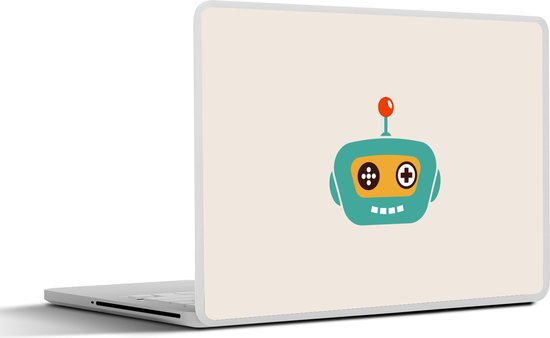 Laptop sticker - 17.3 inch - Robot - Gezicht - Antenne - Technologie ...