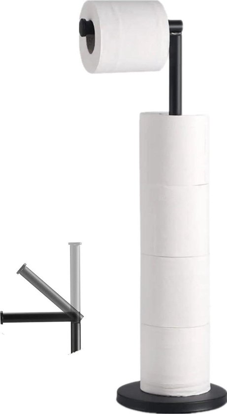 WC Rolhouder staand roestvrij staal 304 - toiletpapier opslag - 17 x ...