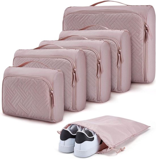 Packing Cubes for Travel 6 Pack Cubes Organiser - Padded Look Suitcase ...