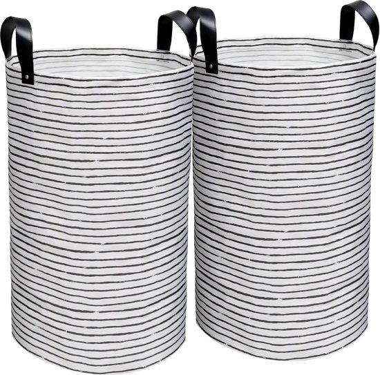 Opvouwbare wasmand 2 stuks 60 liter - grote waszak met versterkte klinknagels -... | bol