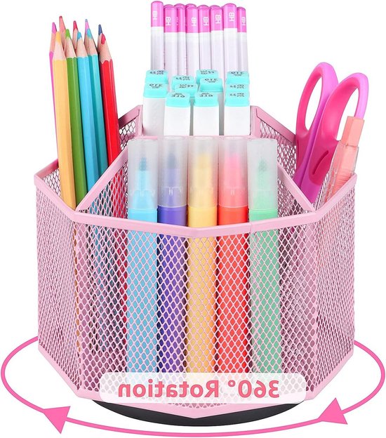 Pennenhouder voor kinderen - bureau-organizer draaibaar van metaaldraad ...